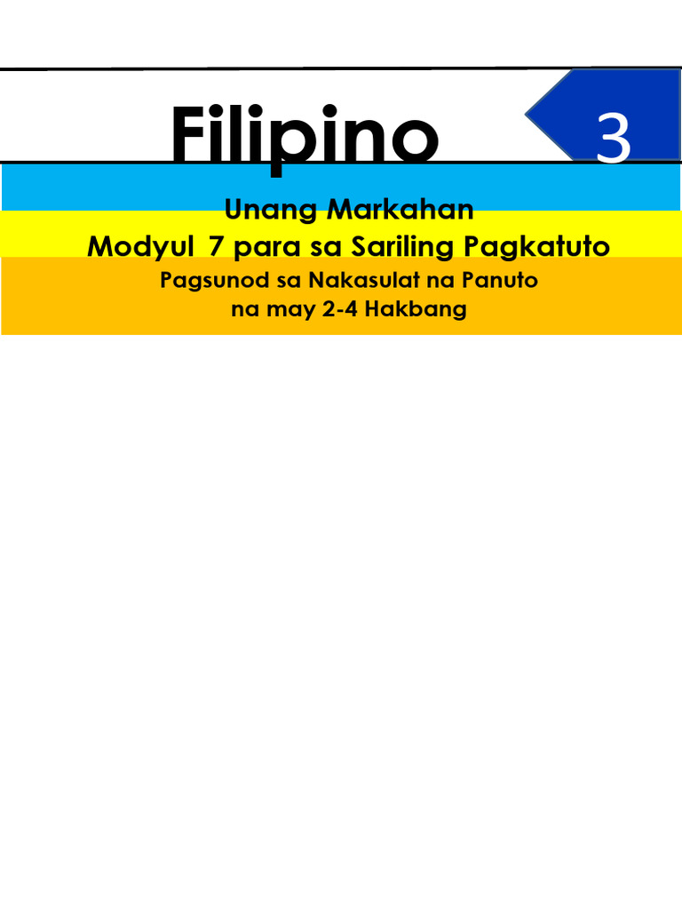 Filipino 4 Module 7 | PDF