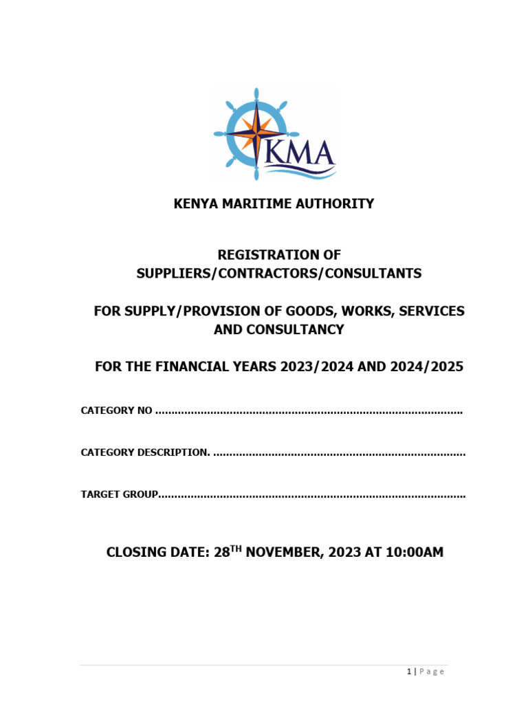 Supplier Registration Document - 2023-2024 and 2024-2025 | PDF ...
