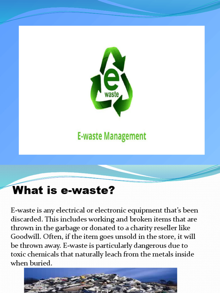 E Waste Management | PDF | Electronic Waste | Waste