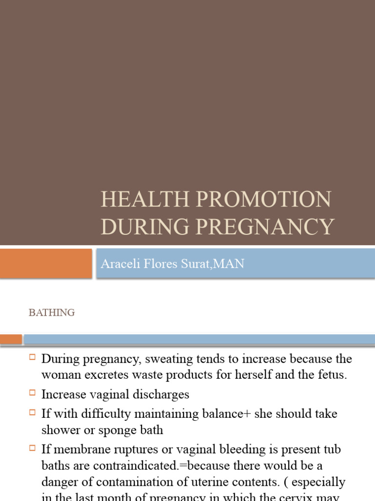 Health Promotion During Pregnancy | PDF | Pregnancy | Health Care