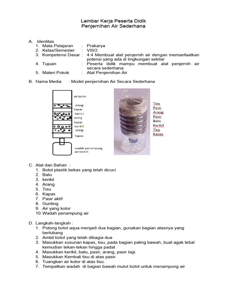 LKPD Penjernihan Air | PDF