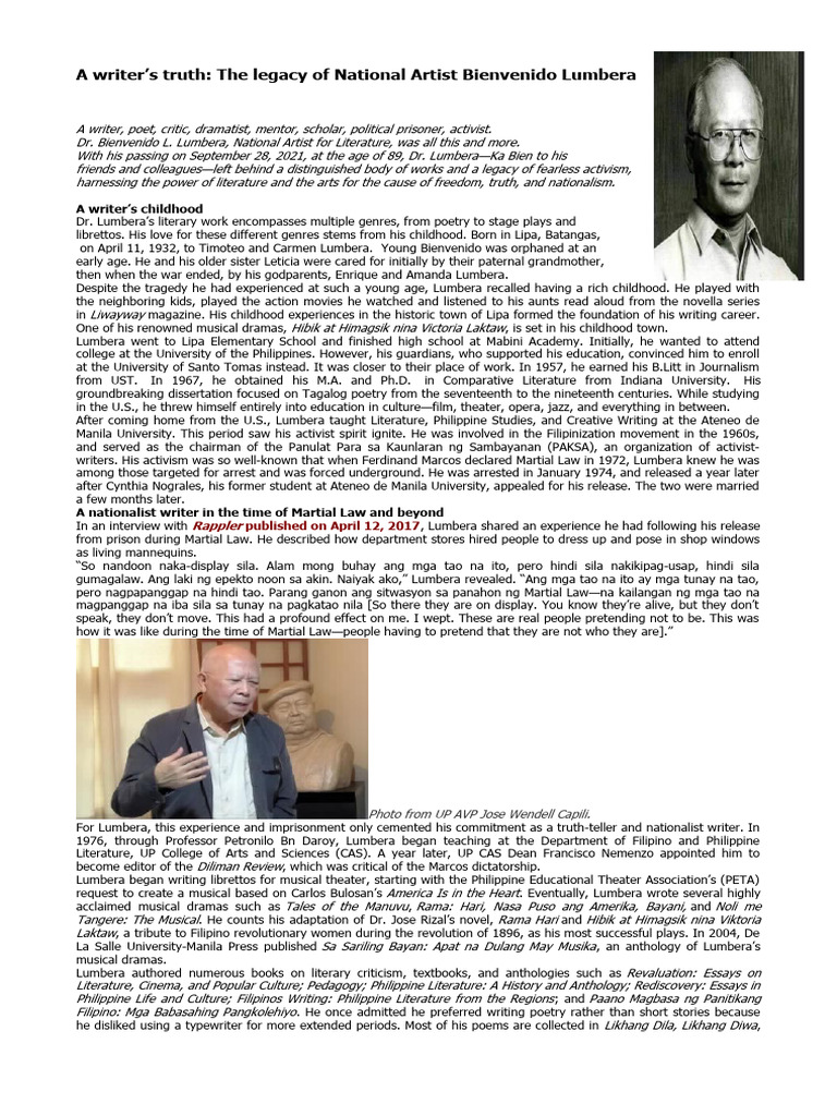 Bienvenido Lumbera | PDF | Philippines