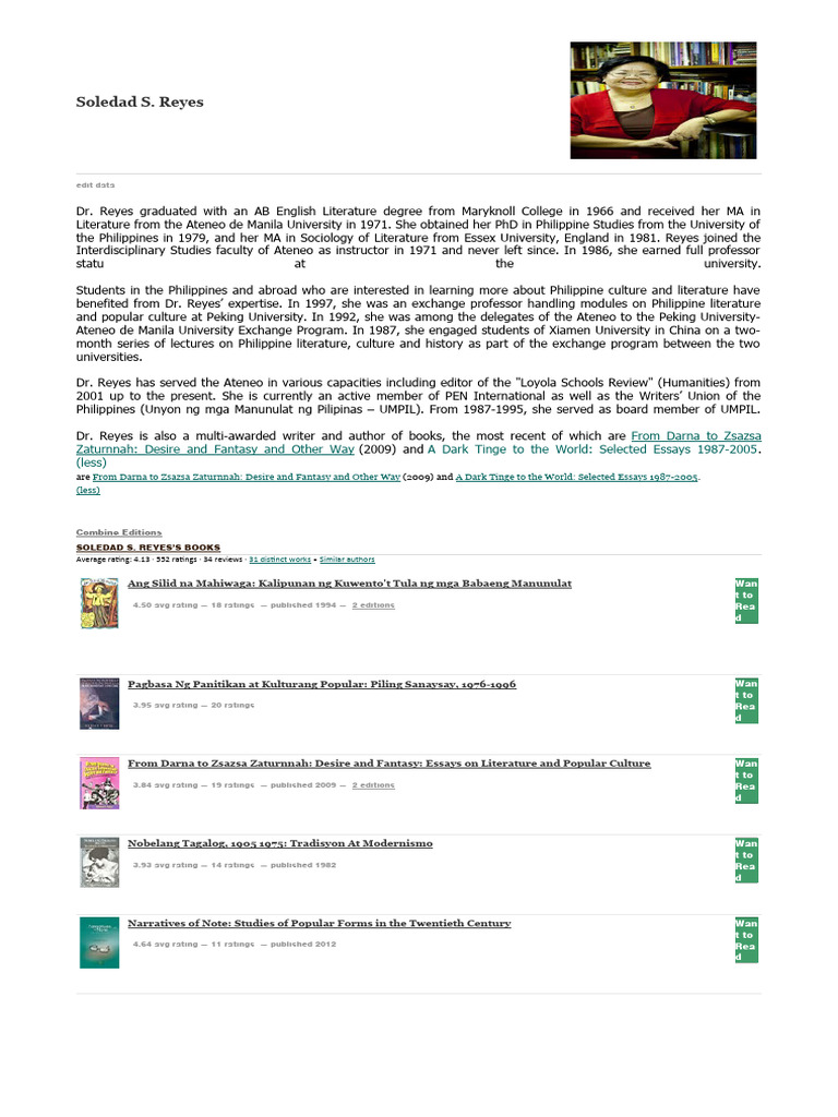 Soledad Reyes | Download Free PDF | Philippines