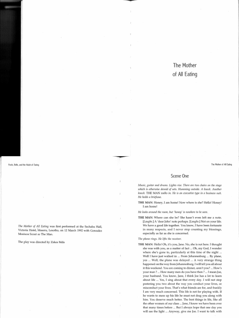 Mother of All Eating - Script | PDF