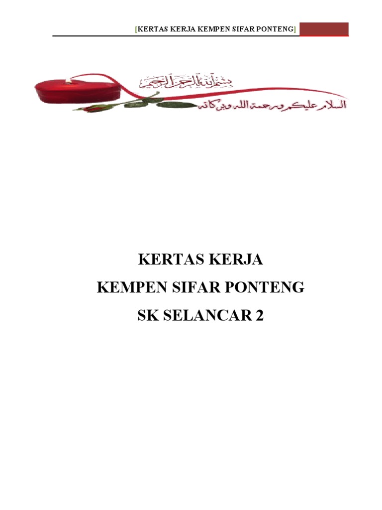 Kertas Kerja Kempen Sifar Ponteng | PDF