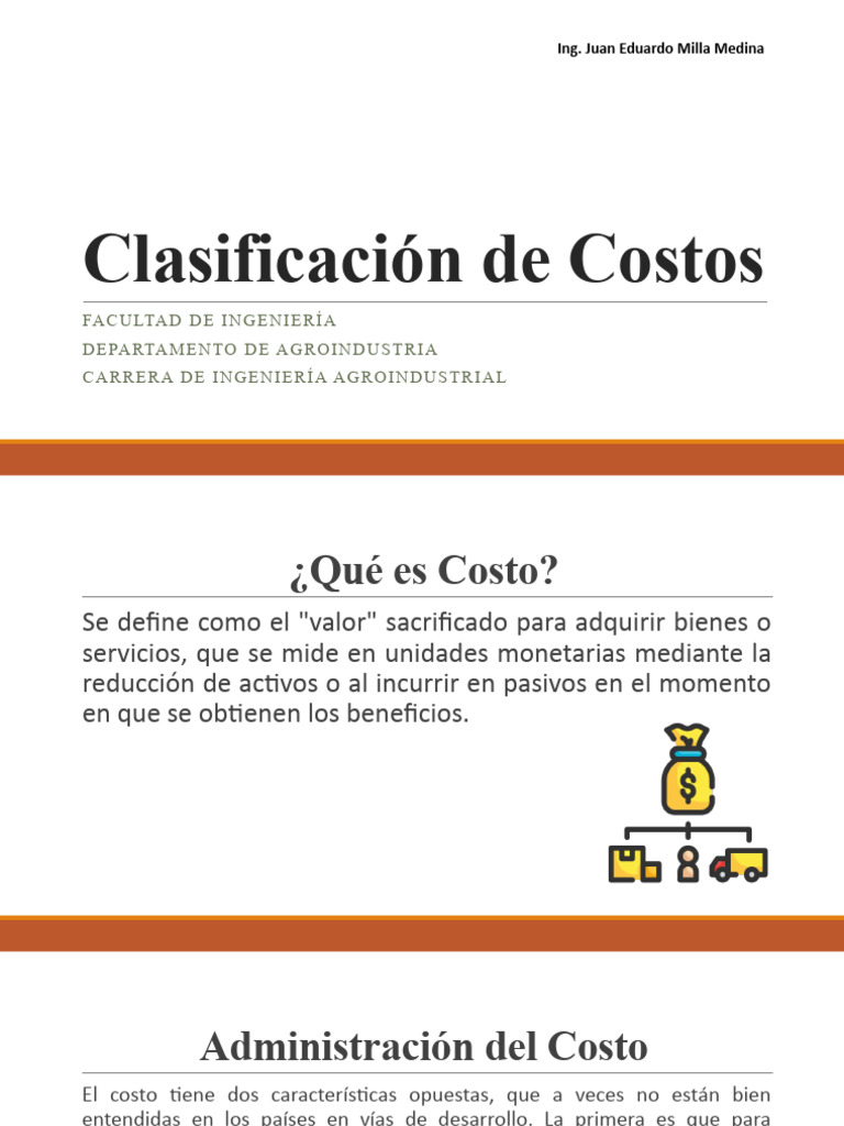 Clasificación de costos | PDF | Presupuesto | Costo