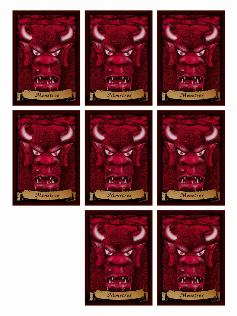 Cartes - Monstres 01 - BOITE DE BASE - A IMPRIMER | PDF