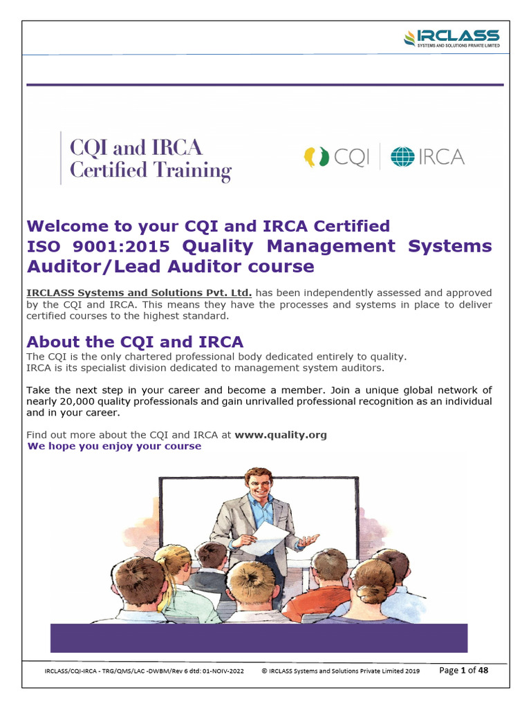 QMS - Delegate Manual-01!11!2022 | Download Free PDF | Audit | Auditor ...