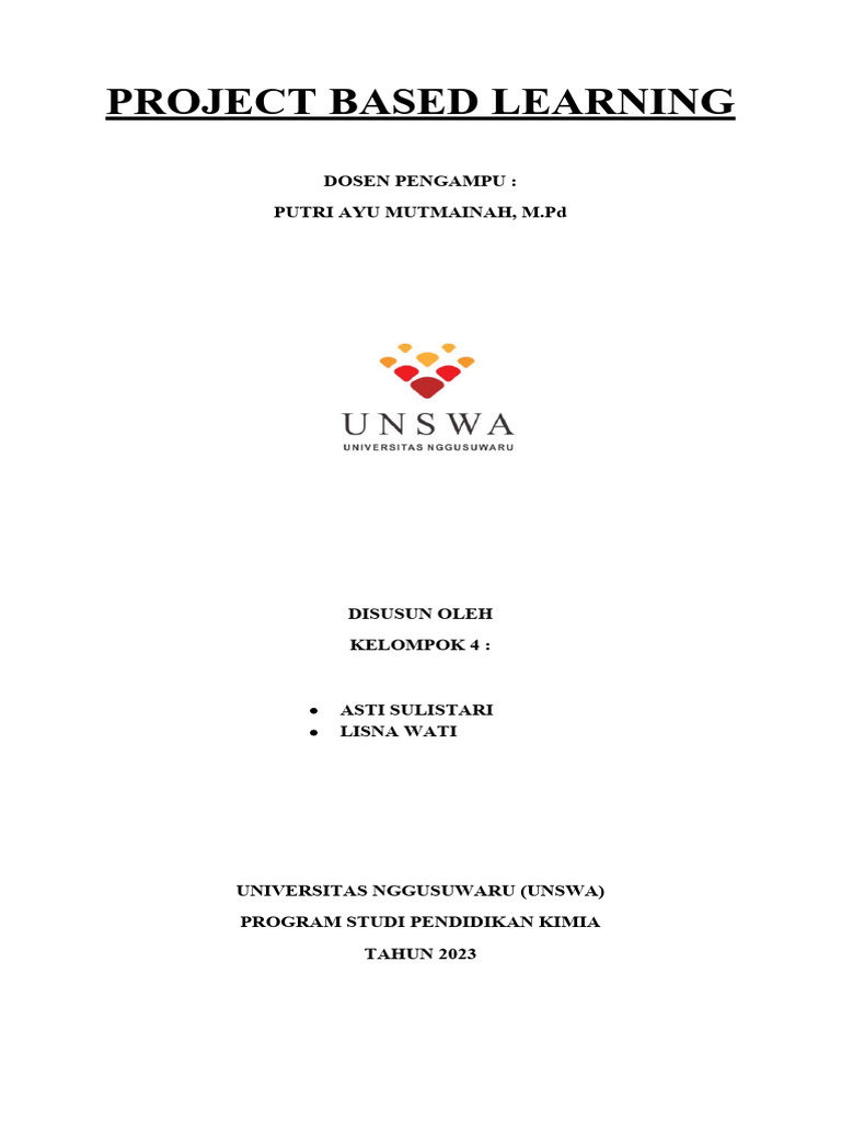 Project Based Learning Kel.4 | PDF