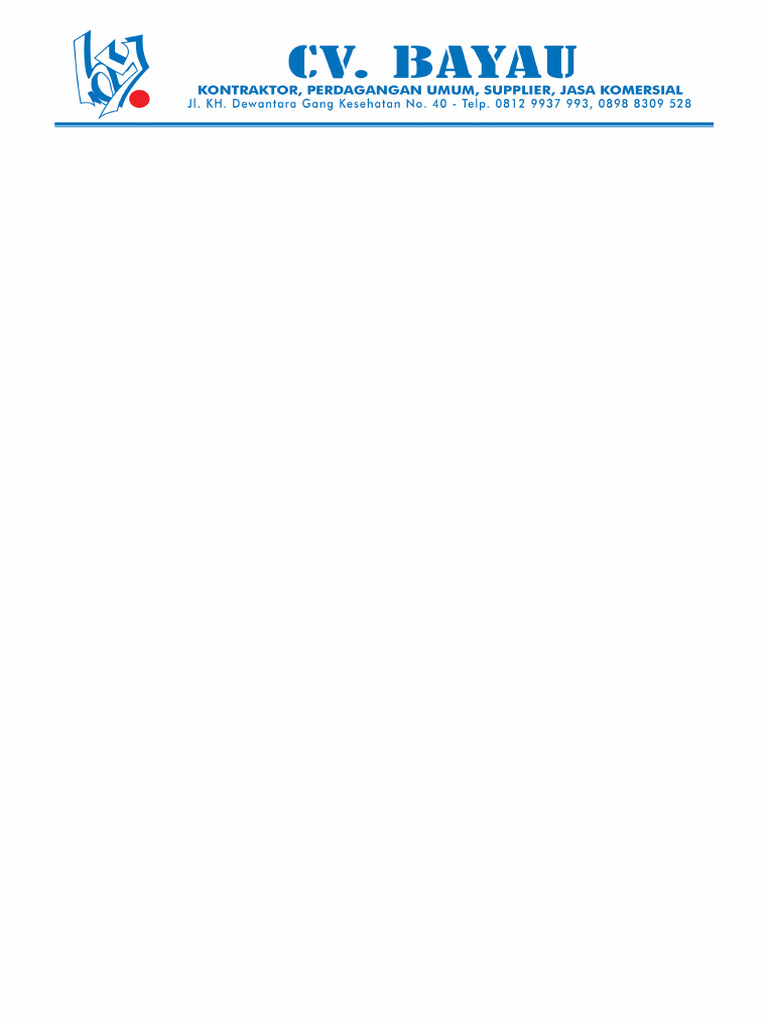 Kop Surat CV Bayau-1 | PDF