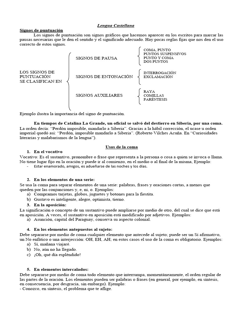 Clase 9 - SIGNOS DE PUNTUACIÓN | PDF | Coma | Puntuación