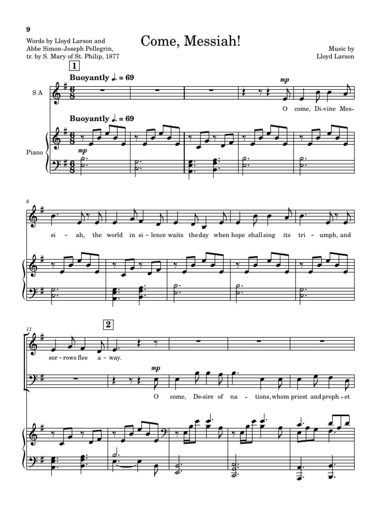 Come, Messiah! (Full Score) | PDF