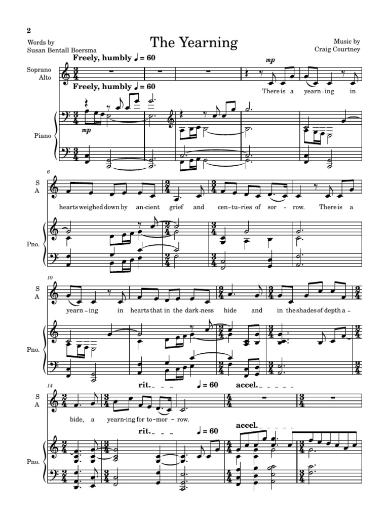 The Yearning (Full Score) | PDF