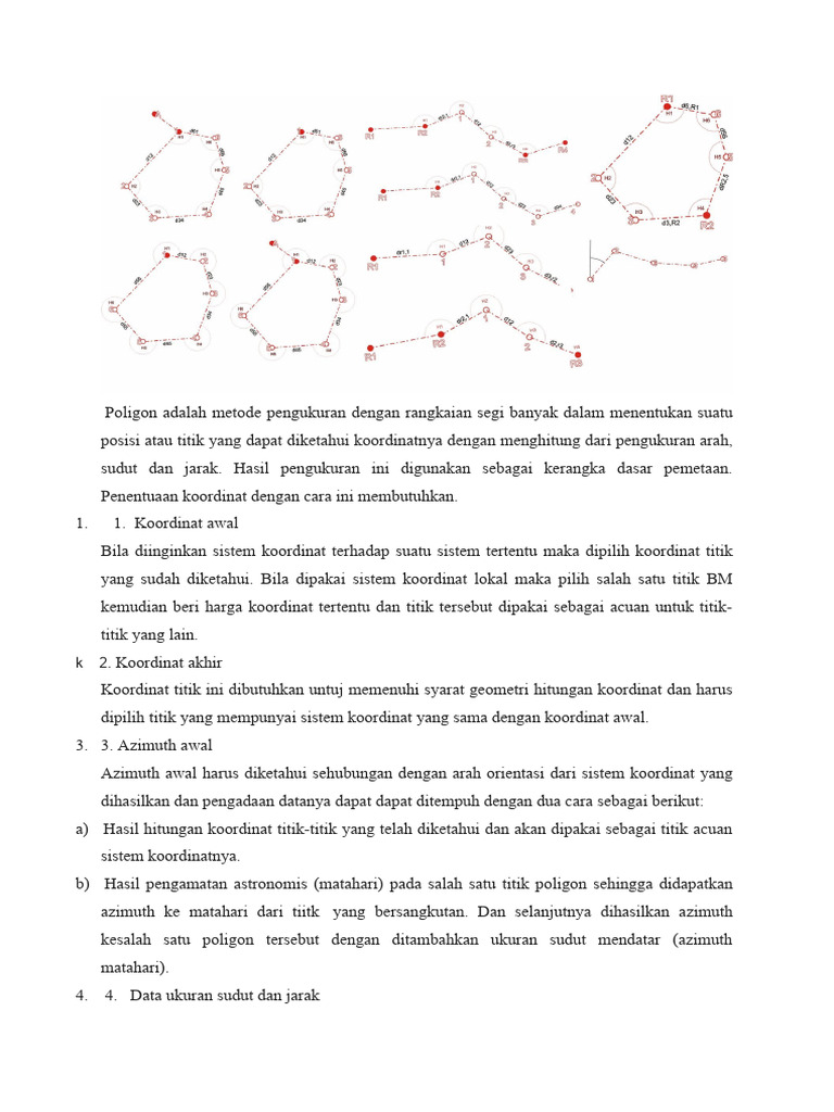 Metode Pengukuran Poligon dalam Pemetaan | PDF | Metode & Bahan Ajar