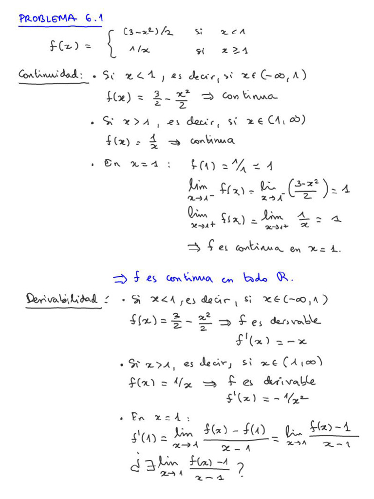 Soluciones Calculo Hoja 6 Ejercicio 1 | PDF