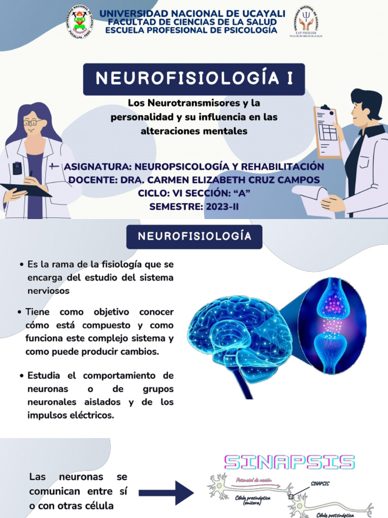 Neurofisiología I - Neurotransmisores | PDF