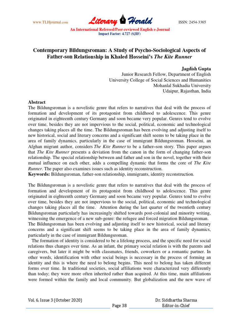 Contemporary Bildungsroman: A Study of Psycho-Sociological Aspects of ...