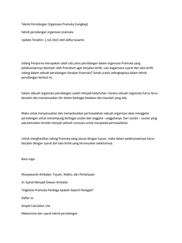 Teknik Persidangan | PDF