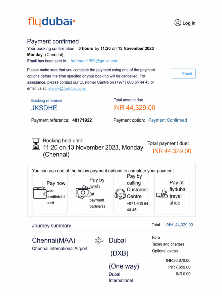 Fly Dubai Ticket.. | PDF