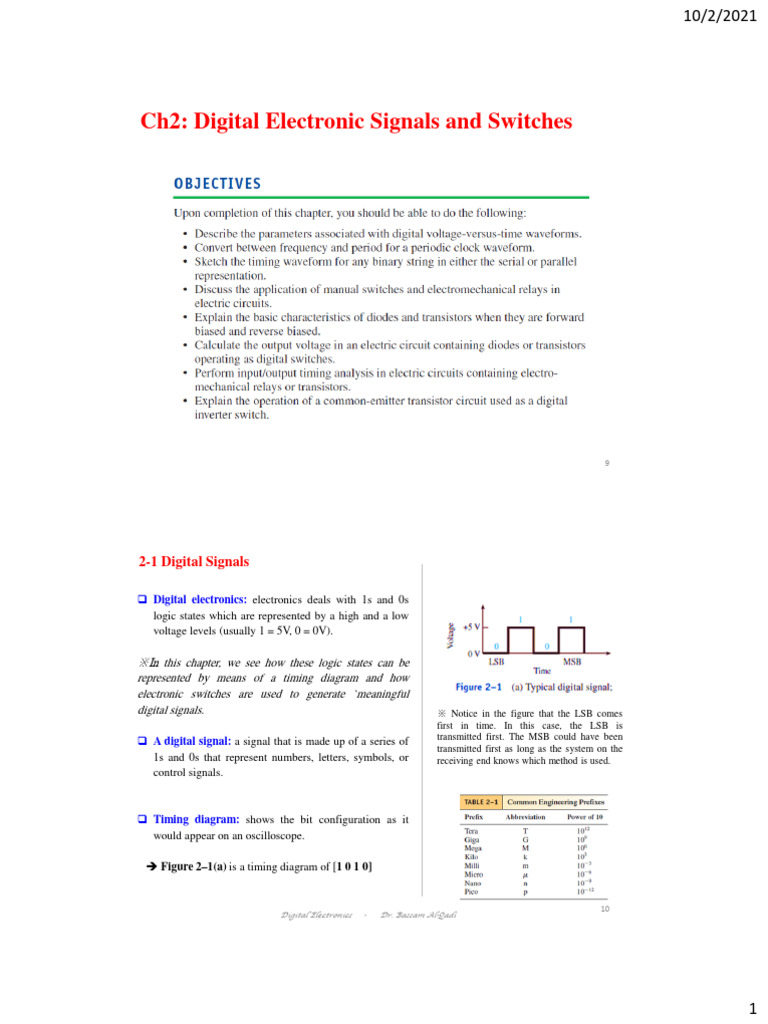 Ch.2 - Part | PDF | Relay | Digital Signal