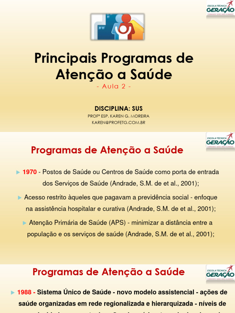 Principais Programas de Atenção A Saúde | PDF | Saúde feminina ...