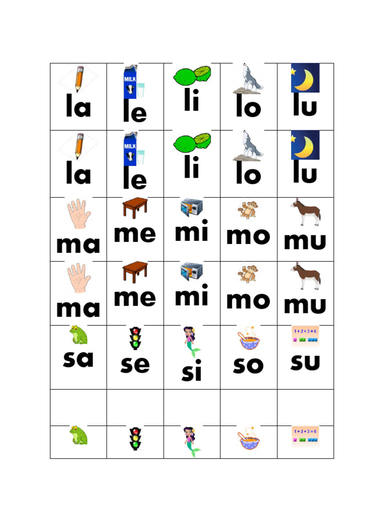 Silabas para La Escuela | PDF