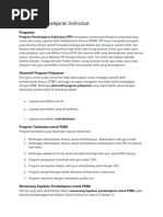 Rencana Program Pembelajaran Individual | PDF