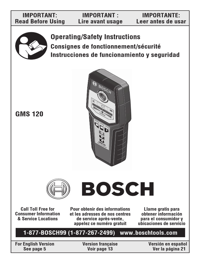 Bosch Gms 120 Anleitung