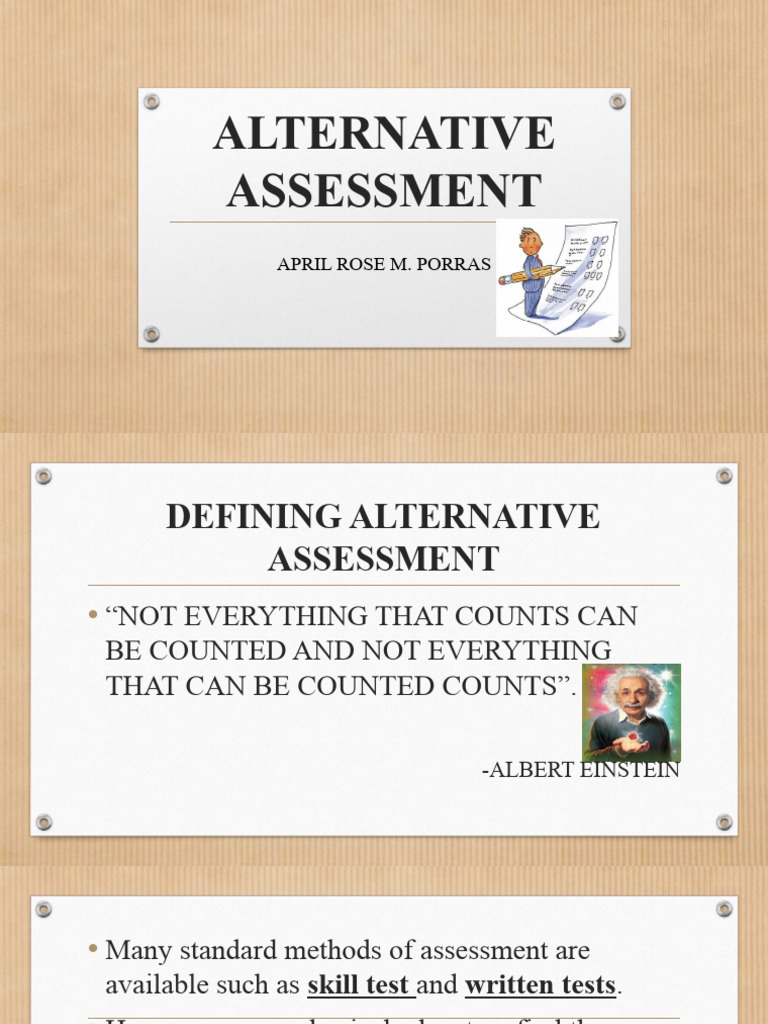 Alternative Assessment | PDF | Educational Assessment | Standardized Tests
