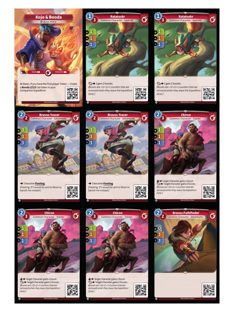 2023 Altered TCG Deck Bravos PRINT PLAY LETTER | PDF | Tabletop Games ...