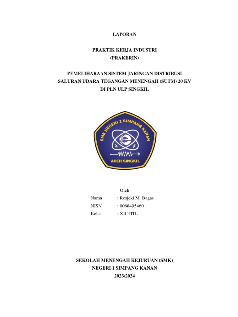 Pemeliharaan SUTM di PLN ULP Singkil | PDF