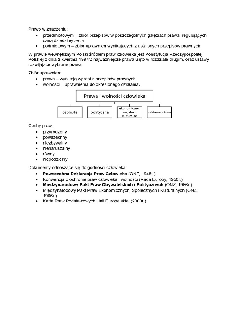 notatka-prawa człowieka | PDF