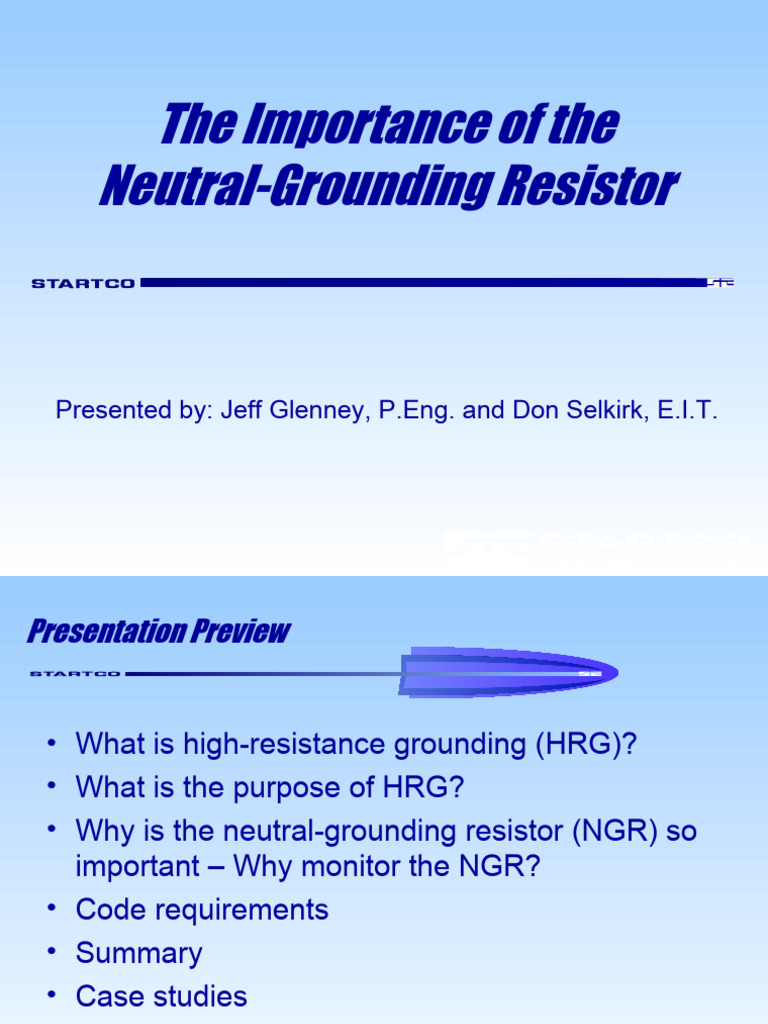 The Importance of The NGR | PDF | Resistor | Electric Power
