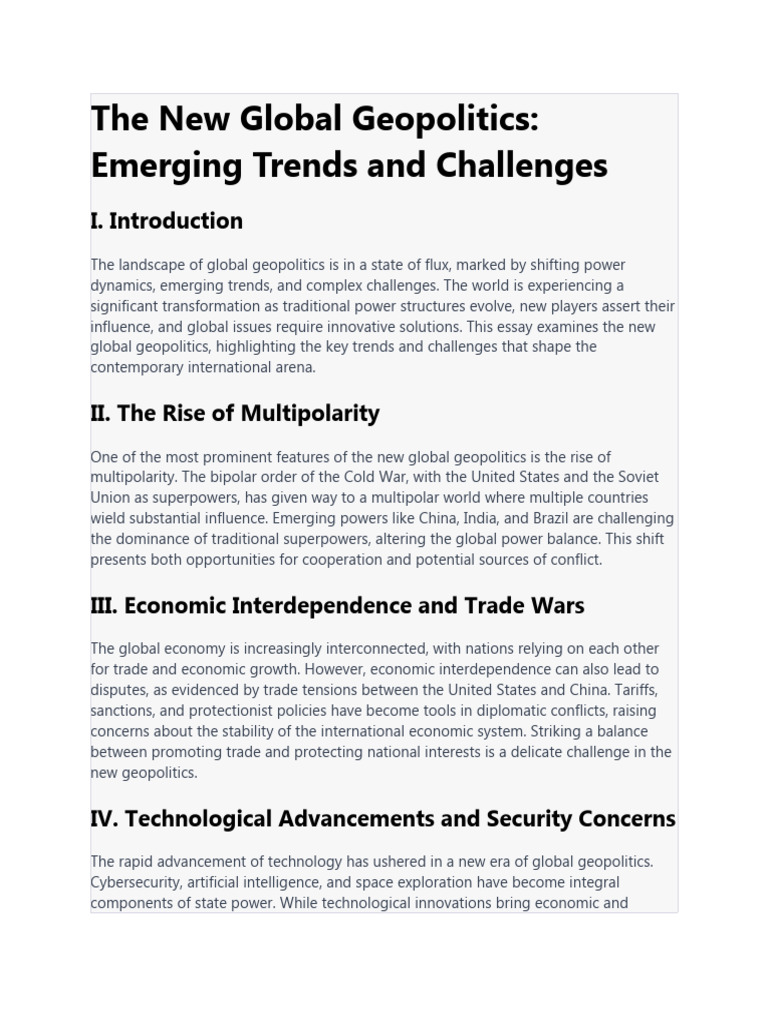 The New Global Goepolitics | PDF | Geopolitics | Globalization