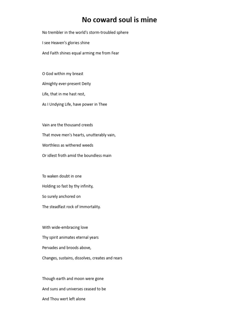 No Coward Soul | PDF