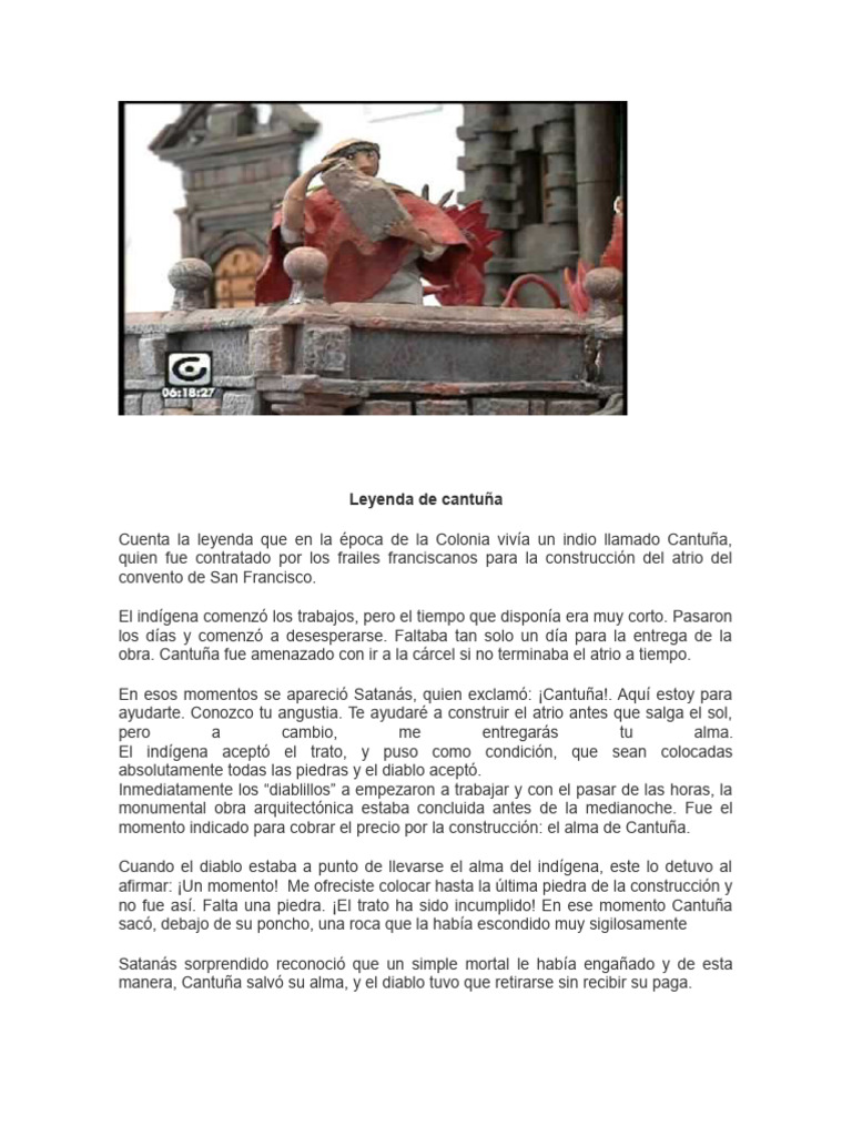 Leyenda de Cantuña | PDF