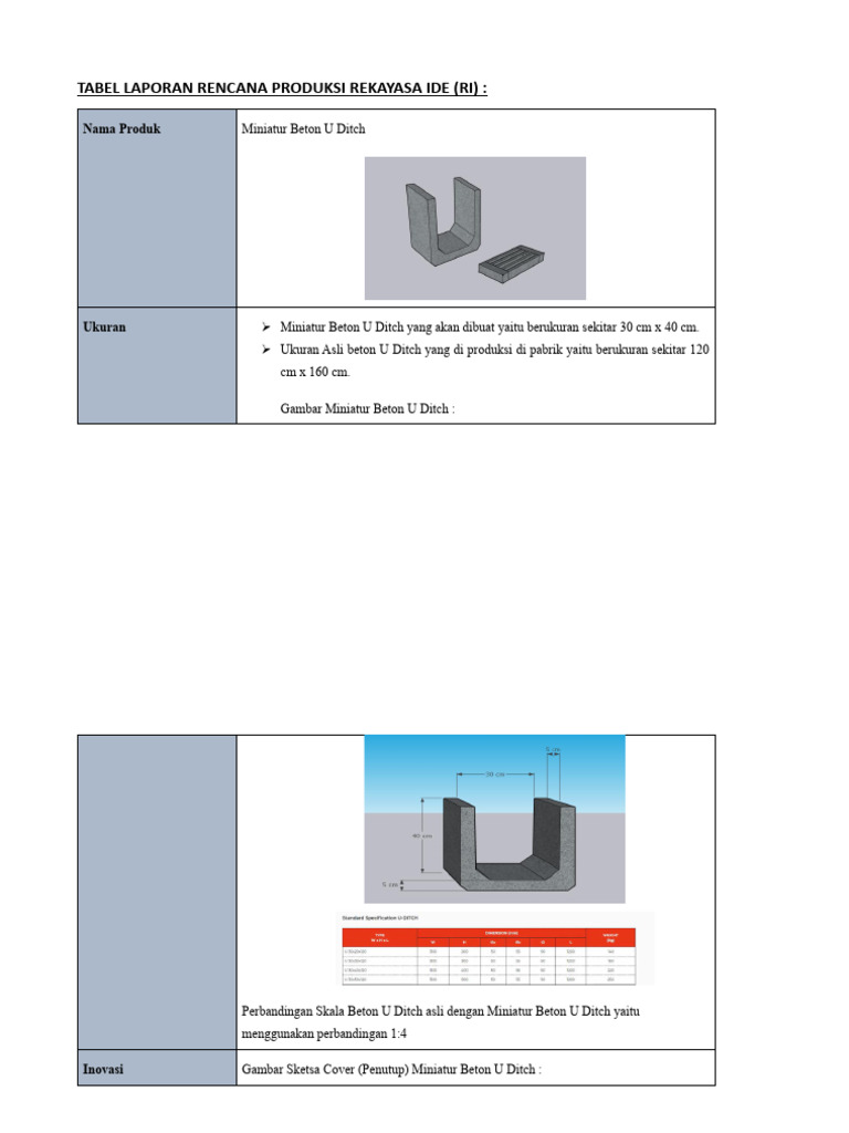Laporan Rekayasa Ide (Rekayasa Industri) | PDF