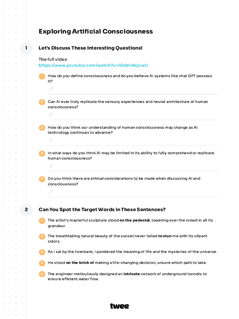 Exploring Artificial Consciousness | PDF | Artificial Intelligence | Intelligence (AI) & Semantics
