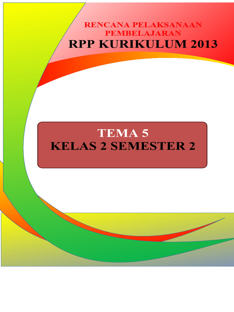 RPP Kelas 2 Tema 5 1 Lembar | PDF