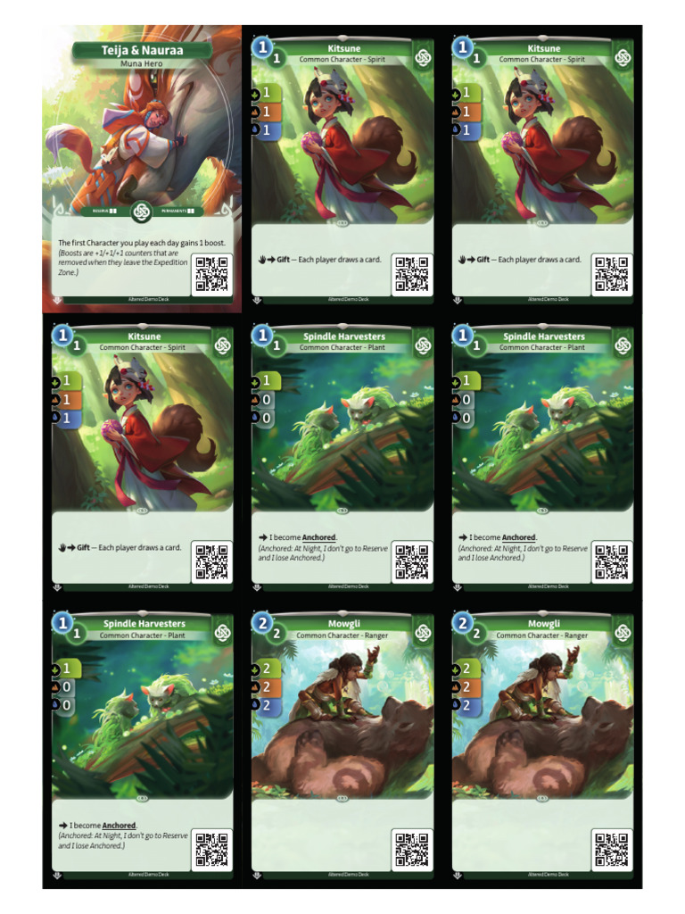 2023 Altered TCG Deck Muna PRINT PLAY LETTER | PDF | Games Of Chance ...