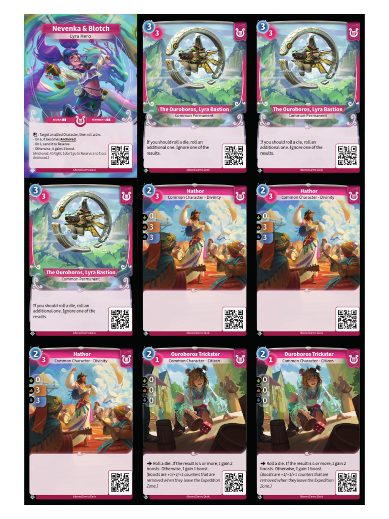 2023 Altered TCG Deck Lyra PRINT PLAY LETTER | PDF | Sports | Games Of ...