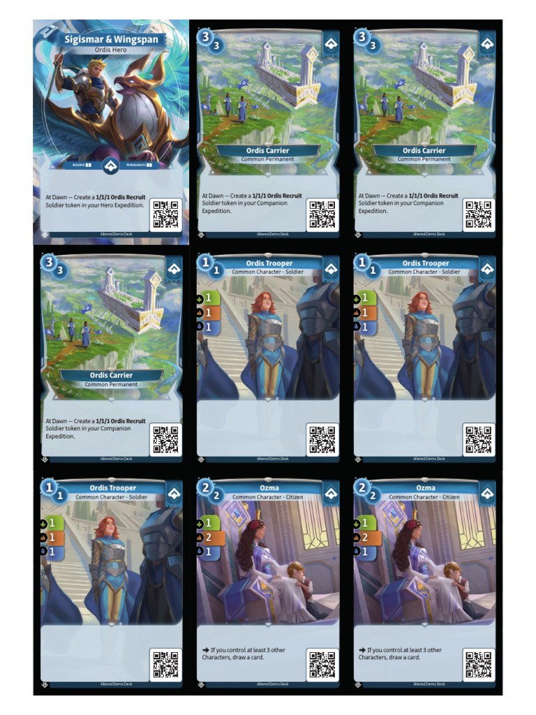 2023 Altered TCG Deck Ordis PRINT PLAY LETTER | PDF | Trading Cards ...