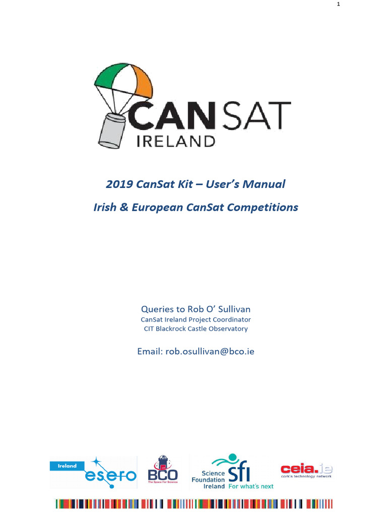CanSat UserManual 2019 IrelandExample | PDF | Arduino | Electronic Circuits