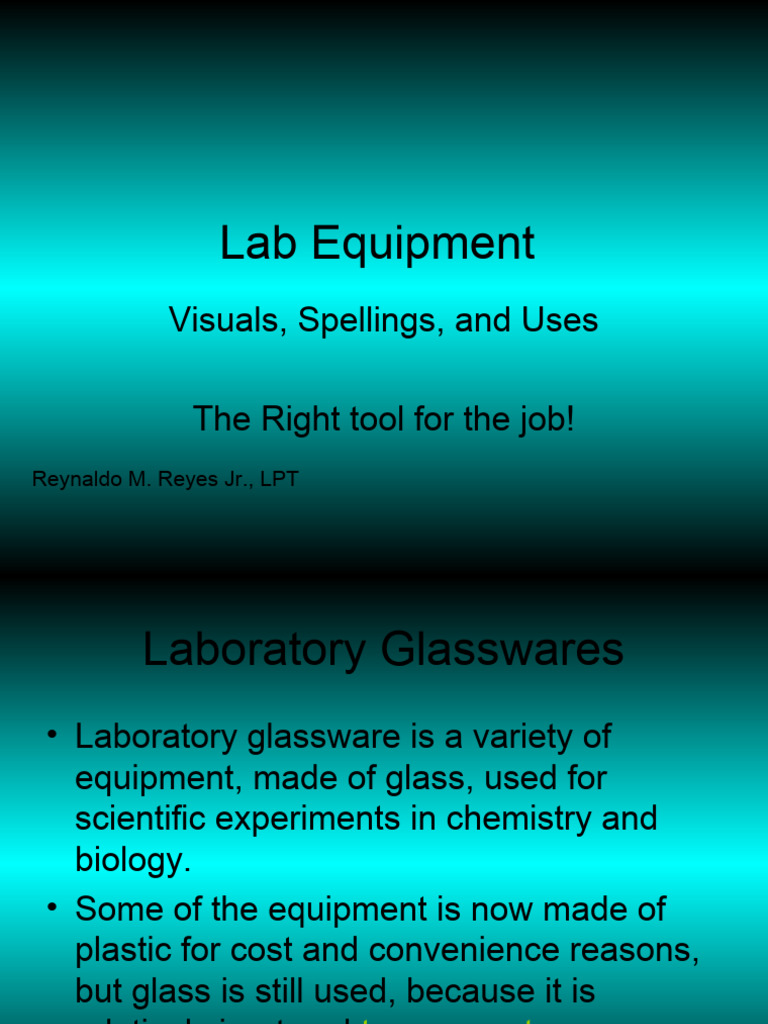 2 Lab Equipment Powerpoint | PDF | Weighing Scale | Laboratory Equipment