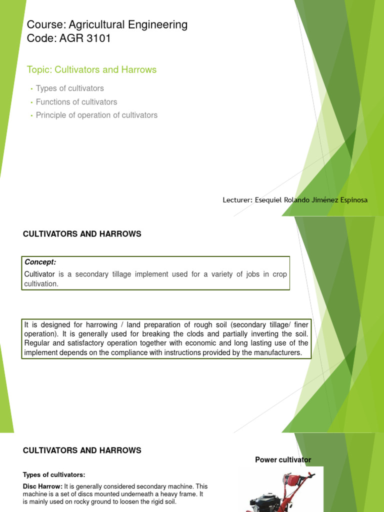 Cultivators and Harrows | PDF | Plough | Tillage
