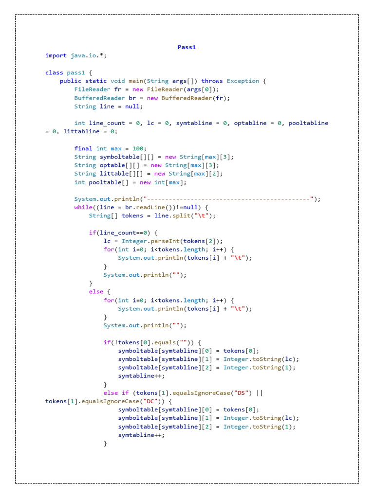 SPOS Codes | PDF | String (Computer Science) | Computing SPOS Codes | PDF | String (Computer Science) | Computing