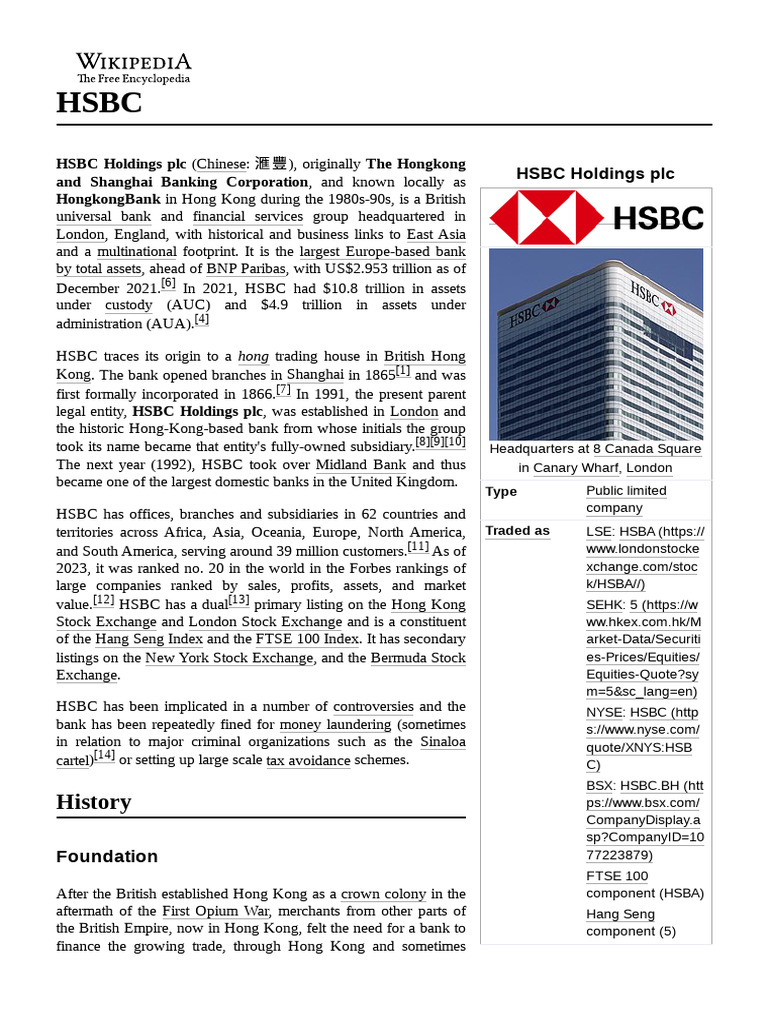 HSBC | Download Free PDF | Hsbc | Banking