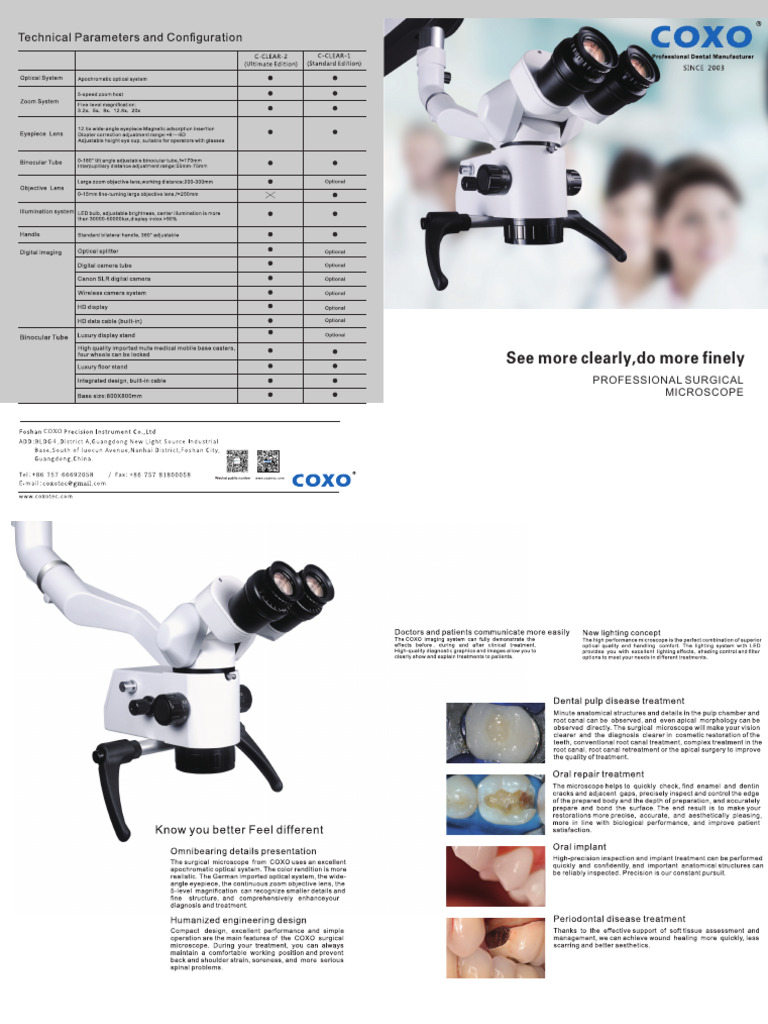 Brosura Microscop Coxo C Clear Coxo | PDF | Wellness | Science ...