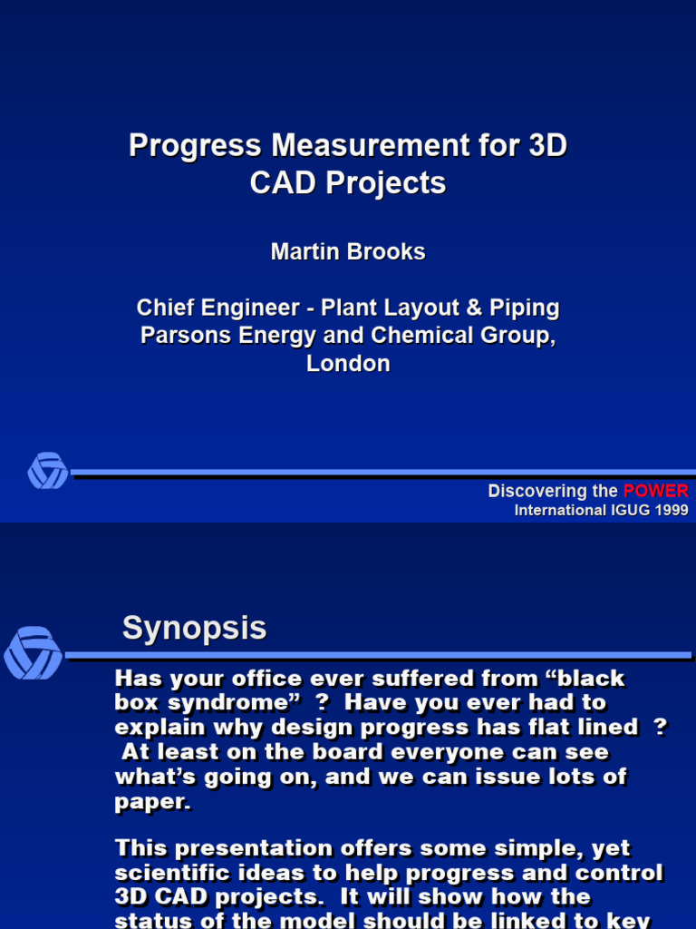 Progress Measurement For 3D CAD Projects | PDF | Computing ...