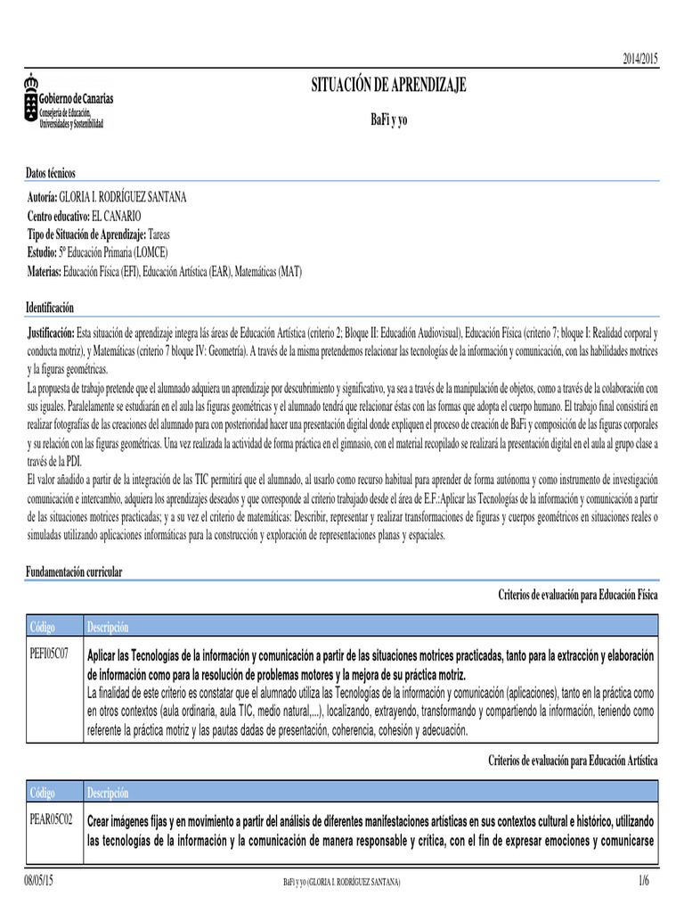 BaFi y Yo | PDF | Aprendizaje | Tecnología de información y comunicaciones